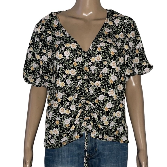BCX | Tops | Bcx Floral Ruched Front Blouse | Poshmark